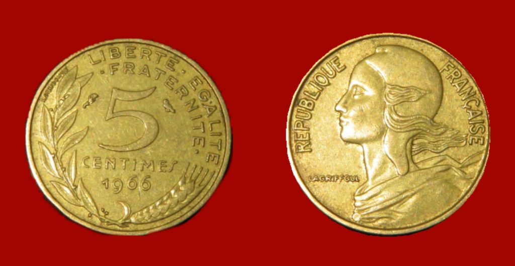 5 Centimes Lagriffoul 1966 Empire Des Monnaies